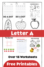Letter of the Week Free Printables - A - A Mother's Random Thoughts