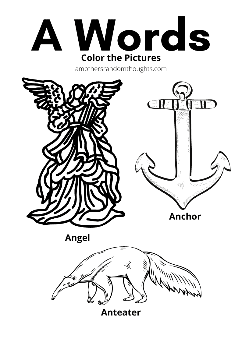 Letter of the Week Free Printables - A - A Mother's Random Thoughts