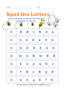 Letter of the Week Free Printables B Worksheets - A Mother's Random ...